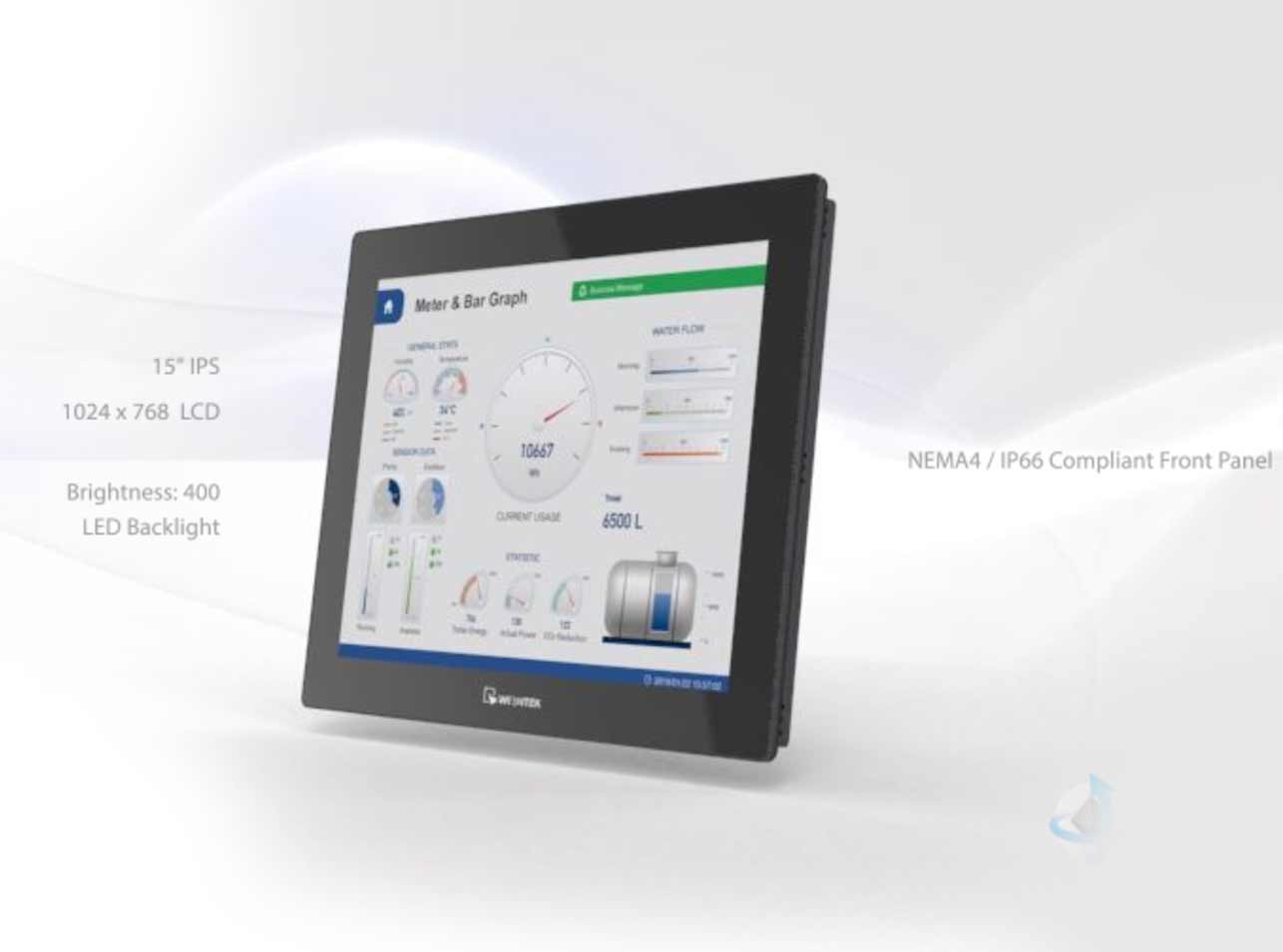 Weintek CMT2158X: Touch Screen, display 15" wide, risoluzione 1024x768 ...